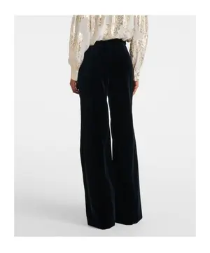 Chloé Cotton Velvet Flared Pants