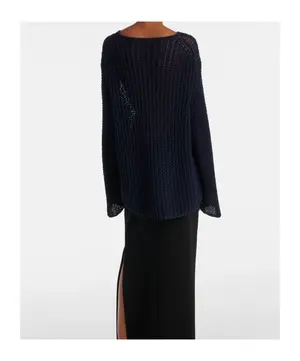Khaite Elowen Open-knit Cotton-blend Sweater