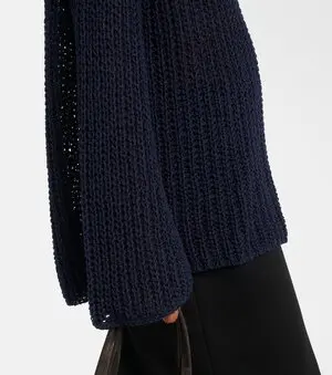 Khaite Elowen Open-knit Cotton-blend Sweater