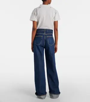 FRAME High-waisted Wide-leg Jeans