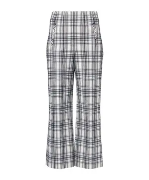 Veronica Beard Dova Plaid Cotton-blend Wide-leg Pants