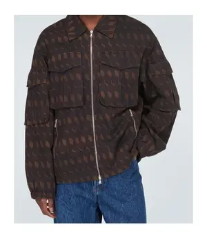 Dries Van Noten Vidway Printed Cotton-blend Field Jacket - Black