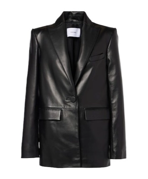 Alex Perry Oversized Leather Blazer