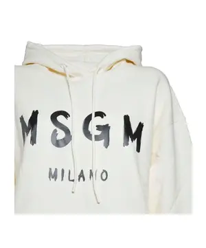 MSGM Logo Printed Drawstring Hoodie
