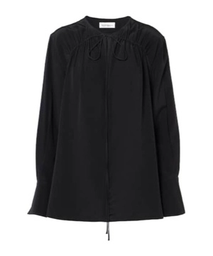 Victoria Beckham Silk Tie-neck Blouse - Black
