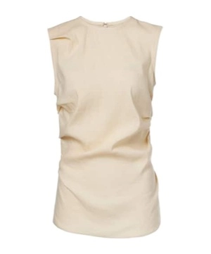 Proenza Schouler White Label Anoushka Ruched Linen-blend Top