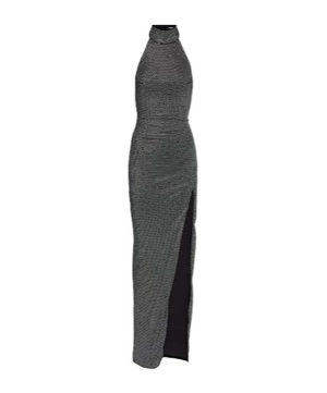 Balmain Rhinestone-embellished Velvet Maxi Dress