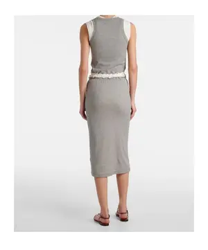 JIL SANDER Layered Jersey Midi Skirt