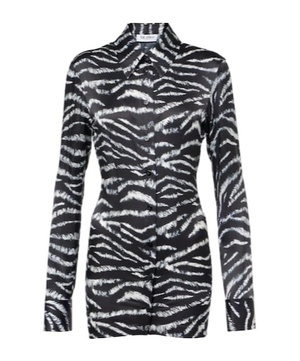Attico Zebra-print Satin Shirt