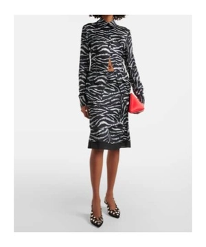 Attico Zebra-print Satin Shirt