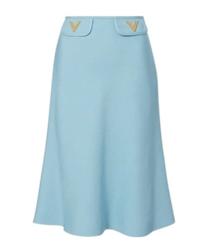Valentino Garavani Vlogo Canvas Midi Skirt
