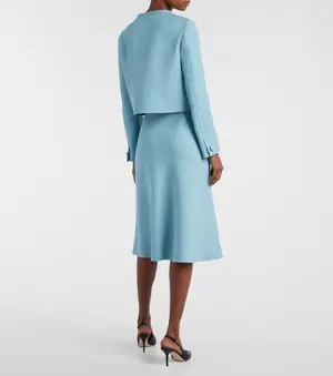 Valentino Garavani Vlogo Canvas Midi Skirt