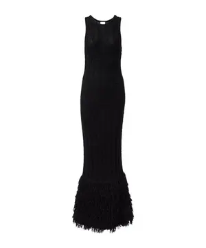 Khaite Fiore Silk And Cashmere Maxi Dress