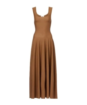 Khaite Jodie Wool Maxi Dress - Brown