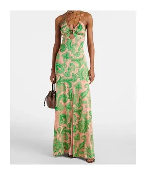 Etro Spaghetti Strap Backless Dress