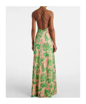 Etro Spaghetti Strap Backless Dress
