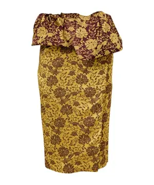 Dries Van Noten Floral Ruffled Midi Skirt