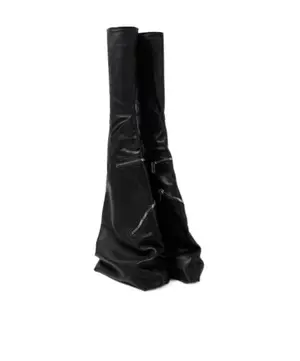 Rick Owens Cargoflares Leather Knee-high Boots
