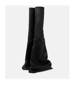 Rick Owens Cargoflares Leather Knee-high Boots