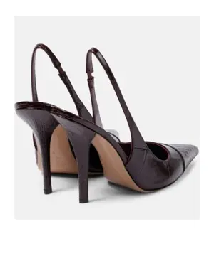 Paris Texas Miranda 105 Croc-effect Leather Slingback Pumps