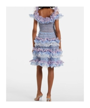 SUSAN FANG Ruffled Tulle Midi Dress