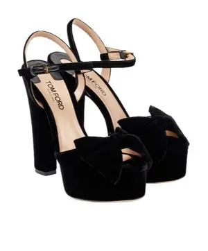 TOM FORD Velvet Platform Sandals