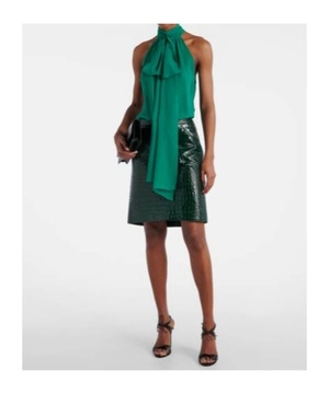 TOM FORD Croc-effect Leather Miniskirt