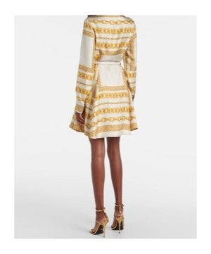 Versace Treasure Silk Twill Shirt Dress