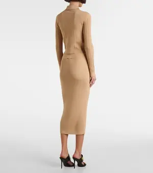 Balmain Ribbed-knit Pencil Skirt