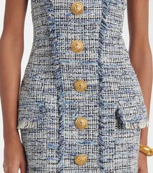 Balmain Denim Tweed Minidress