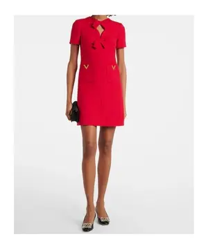 Valentino Garavani Crepe Couture Bow-detail Minidress