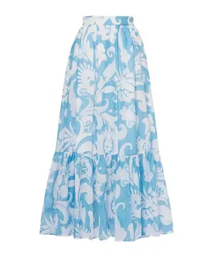 Etro Printed Pattern Midi Skirt