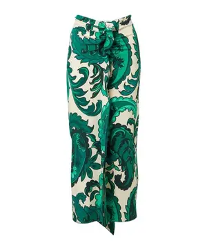 Etro Paisley Pattern Ruffle Midi Skirt