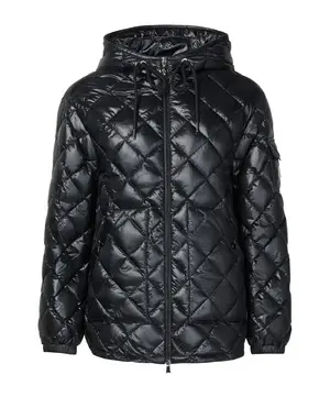 Moncler Short Quilted Hooded Down Jacket