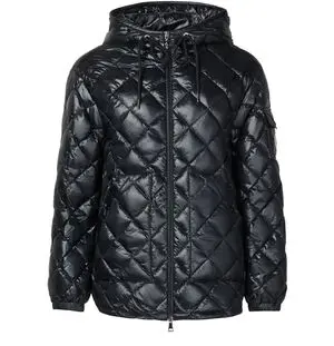 Moncler Short Quilted Hooded Down Jacket