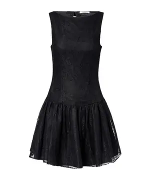 Nina Ricci Bow-detail Lace Minidress - Black
