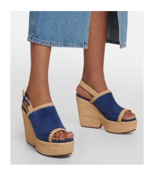 Clergerie Damya Suede Wedge Sandals
