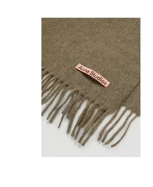 Acne Studios Logo Patch Scarf - Green