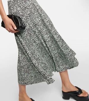 Proenza Schouler Zebra-print Keyhole Maxi Dress