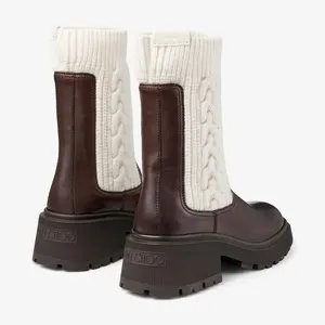JIMMY CHOO Panelled Round-toe Boots