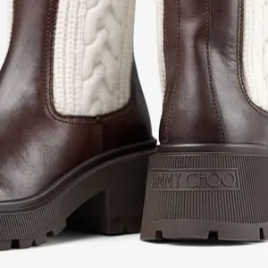 JIMMY CHOO Panelled Round-toe Boots