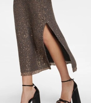 Altuzarra Dione Sequin-embellished Midi Skirt