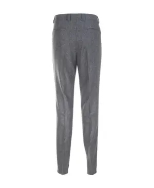 Brunello Cucinelli Freshly Cut Wool Flannel Trousers