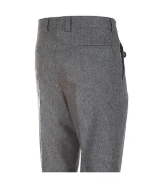 Brunello Cucinelli Freshly Cut Wool Flannel Trousers