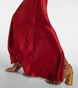 Staud Cadence Beaded Satin Gown