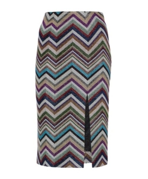 Missoni Zig Zag Wool-blend Pencil Skirt - Gray