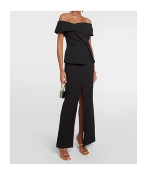 SAFIYAA LONDON Elowen High-waisted Crepe Maxi Skirt