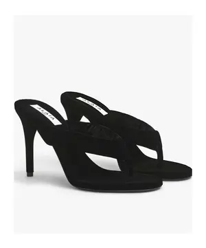 Alaïa 90mm Velvet Thong-strap Sandals
