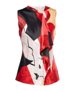 ROKSANDA Printed Satin Top - Red
