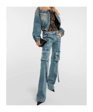 Blumarine Low-rise Denim Cargo Pants